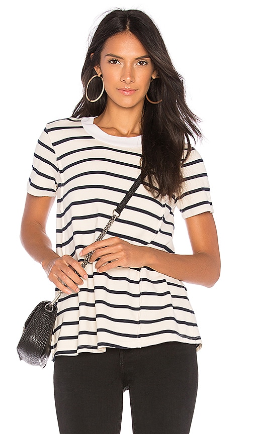Stateside Cotton Stripe Tee in Cream | REVOLVE