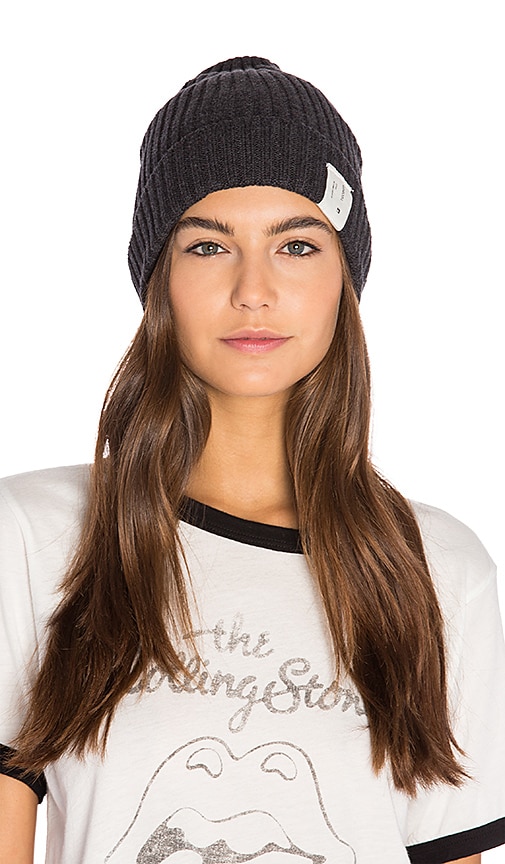 Scotch & Soda Rib Knitted Beanie in Grey in Moon Rock Melange | REVOLVE
