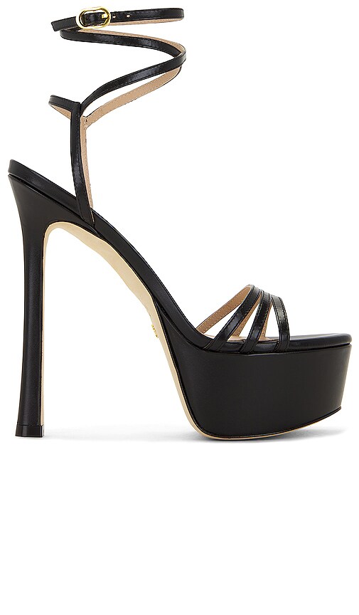 Stuart Weitzman Soiree 145 Platform Sandal in Black | REVOLVE