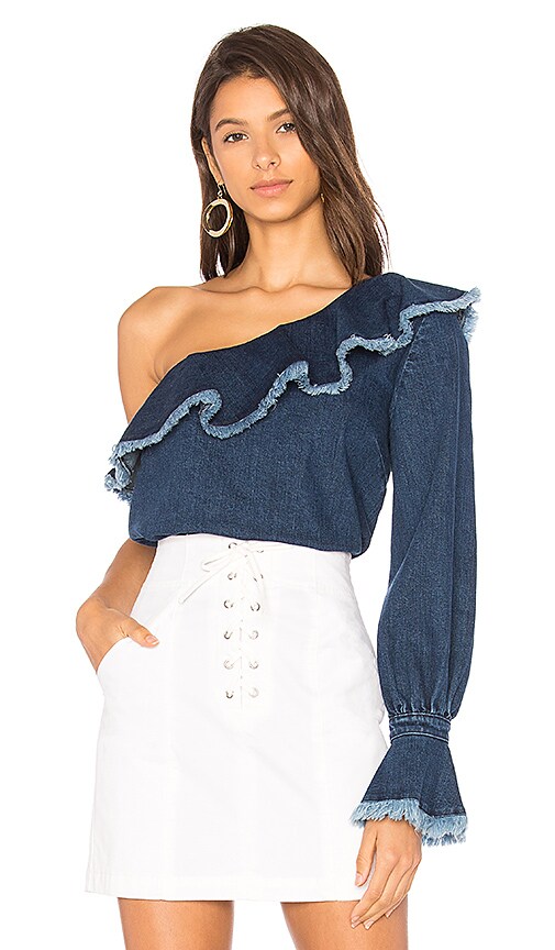 Tanya Taylor Orla Top in Indigo | REVOLVE
