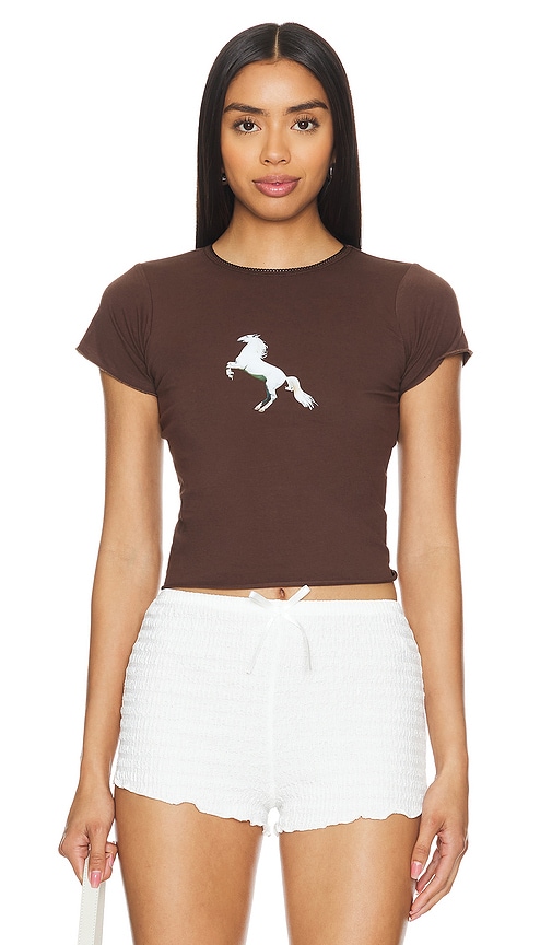 Tyler McGillivary X Revolve Equestrian Tee in Brown | REVOLVE