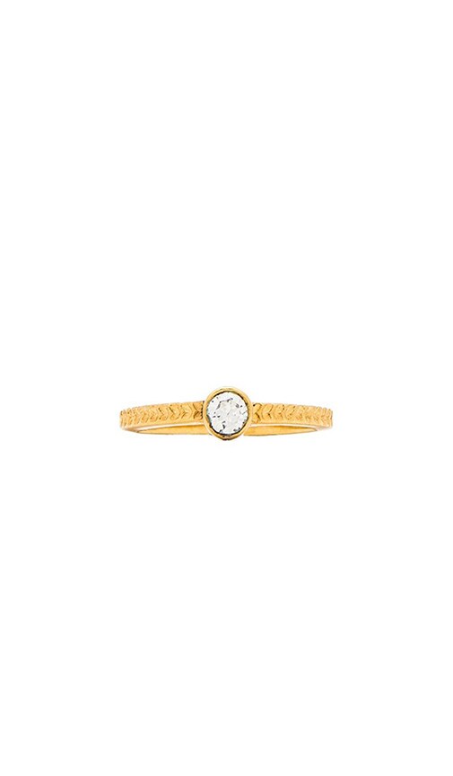 TORCHLIGHT Ursa Stacking Ring in White Stone & Gold | REVOLVE