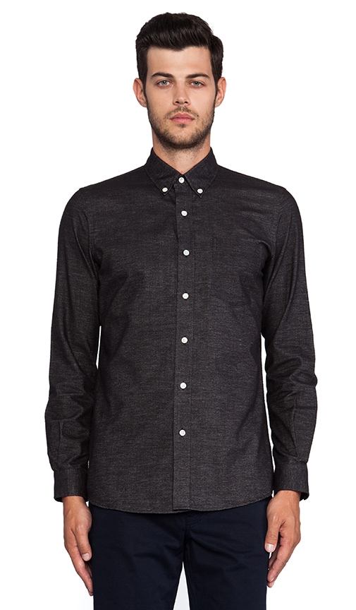 TIMO WEILAND Max Classic Button Down in Black | REVOLVE