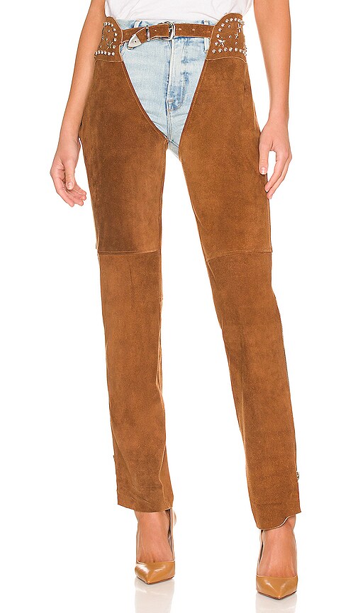 Understated Leather Paris Texas Chaps in Tan | REVOLVE