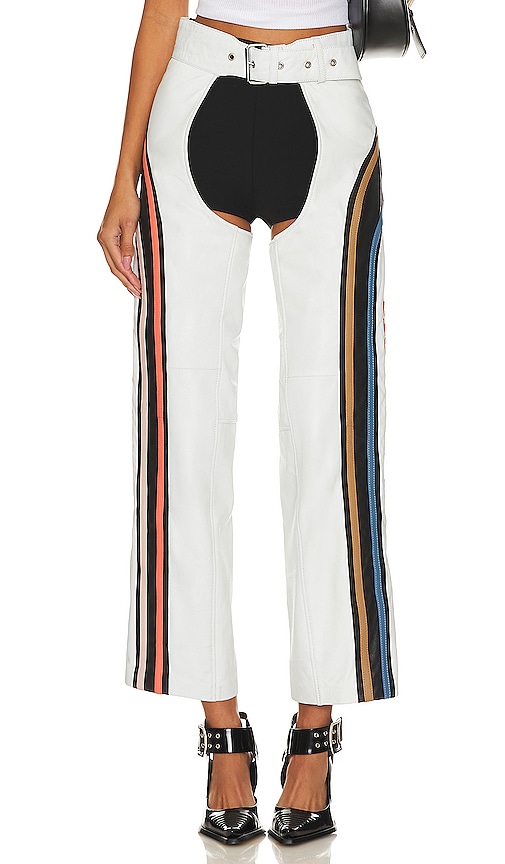 Understated Leather Vroom Chaps in White | REVOLVE