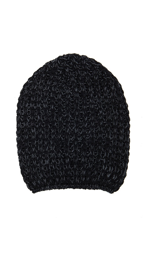 United Stock Dry Goods 3-Gauge Knit Beanie in Black/ Gray Marl | REVOLVE