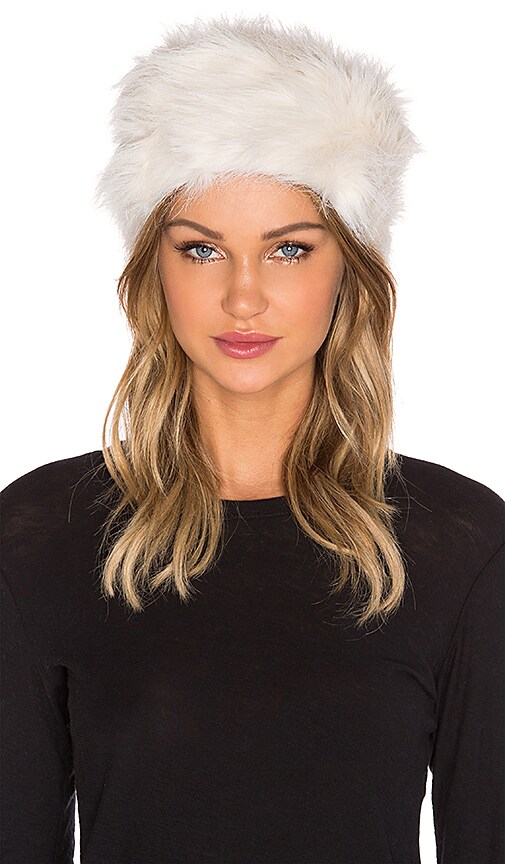 Unreal Fur Natasha Hat in Ivory | REVOLVE