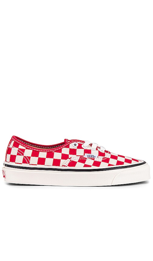 Vans Authentic 44 Sneaker in OG Red & Check | REVOLVE
