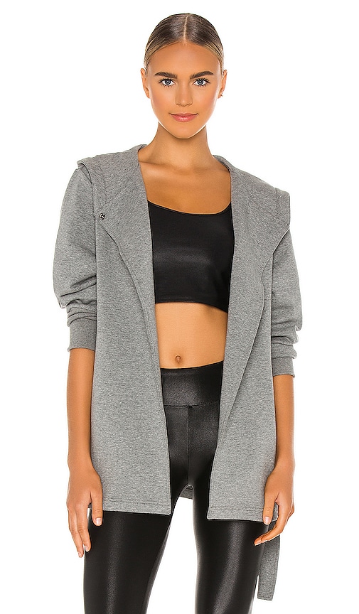 Varley Cove Wrap Sweater in Lead Marl | REVOLVE