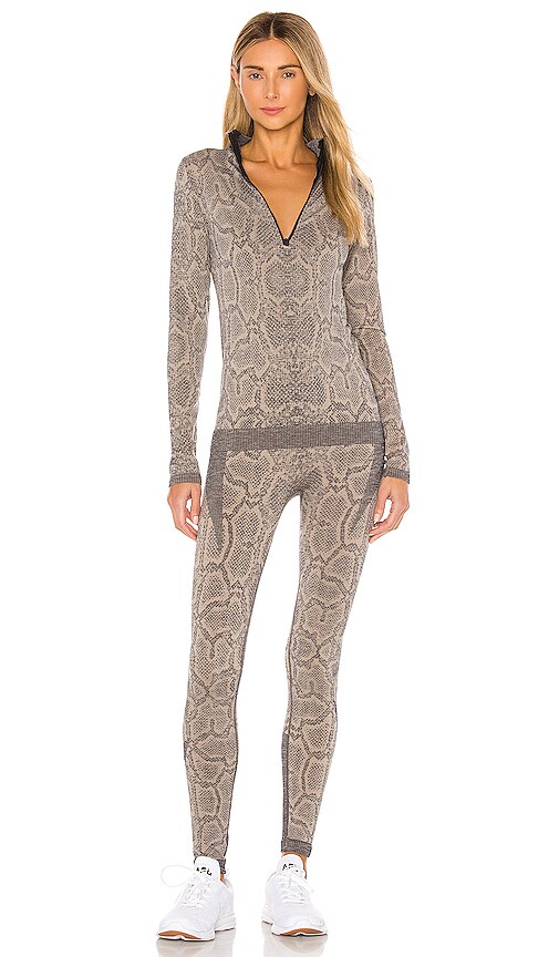 Varley Laurel Half Zip Jacket in Apricot Python | REVOLVE