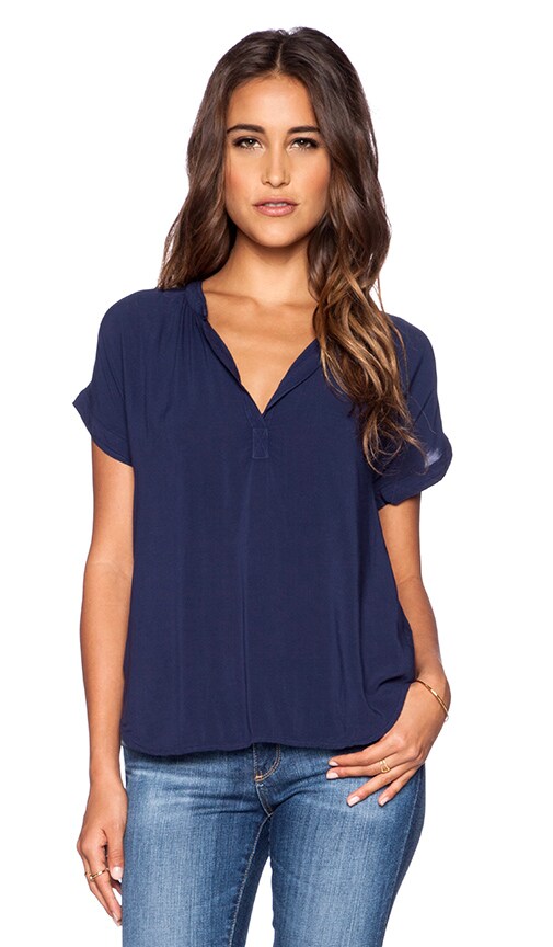Velvet by Graham & Spencer Rayon Challis Chazmin Top in Postman | REVOLVE