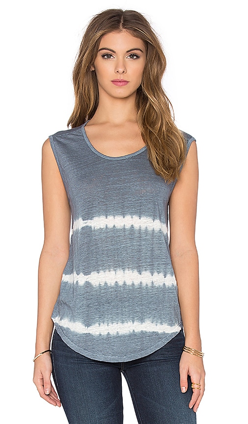 Velvet by Graham & Spencer Alena Tie Dye Stripe Linen Jersey Sleeveless ...
