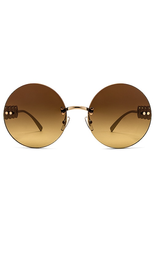 VERSACE Rock Icons Round in Pale Gold & Brown Gradient | REVOLVE