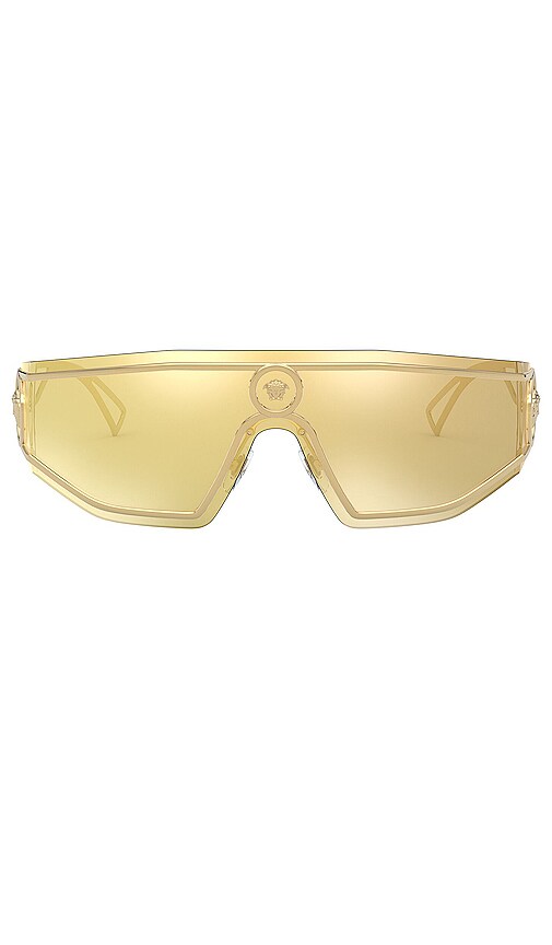 VERSACE Rock Icons Meluma in Gold & Brown Mirror Gold | REVOLVE