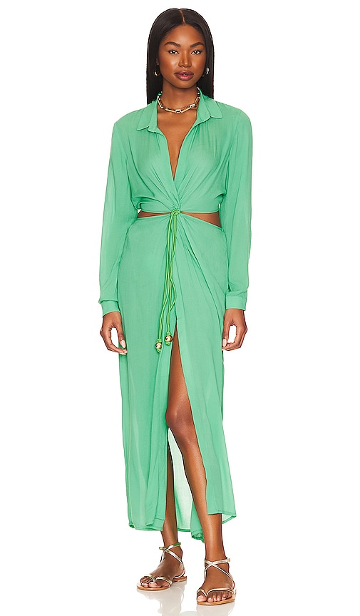Vix Swimwear Flora Cover Up in Cactus | REVOLVE