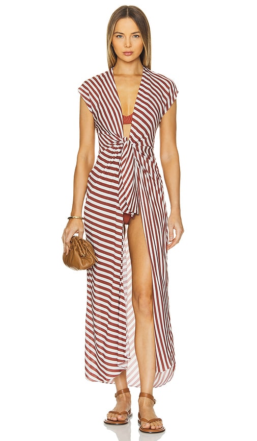 Vix Swimwear Sasha Long Cover Up in Boardwalk | REVOLVE