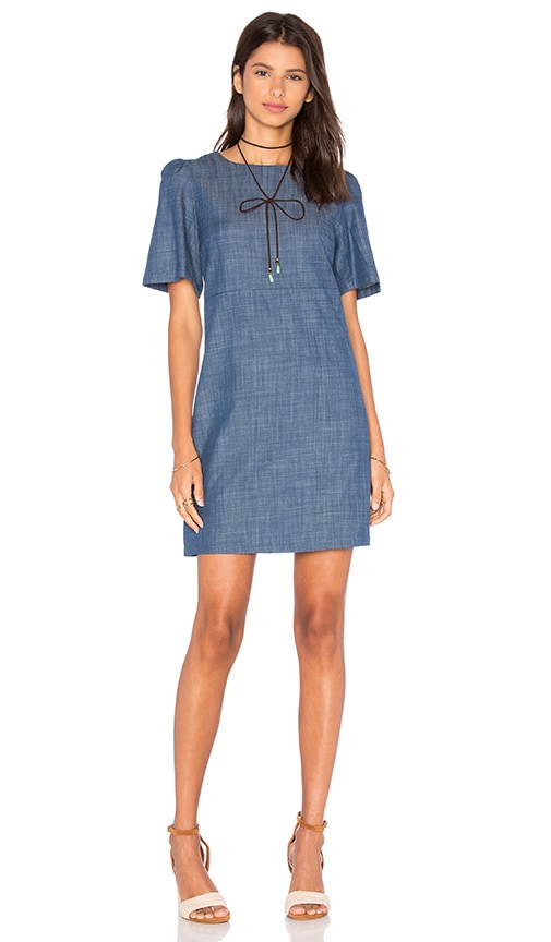 WAYF A Line Dress in Chambray | REVOLVE