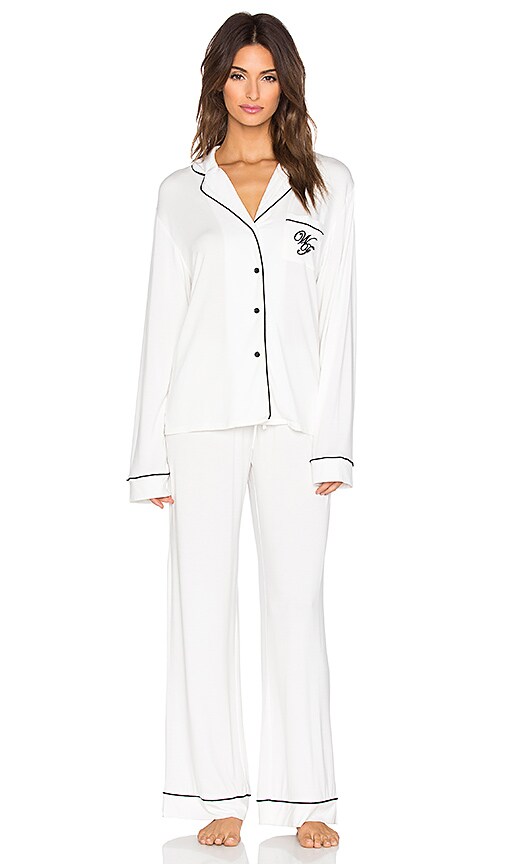 Wildfox Couture Morning Person Pajama Set in Vanilla | REVOLVE