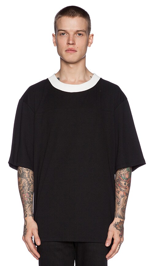 Wil Fry Contrast Mesh Sport Tee in Black | REVOLVE