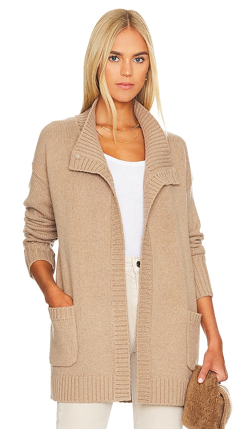 White & Warren Cardigan in Oat Heather | REVOLVE