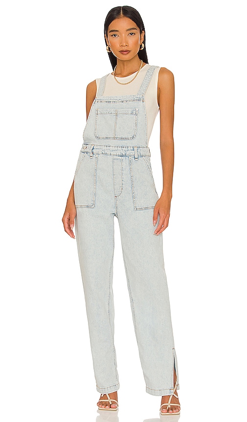 WeWoreWhat Slouchy Slit Overalls in Super Light | REVOLVE