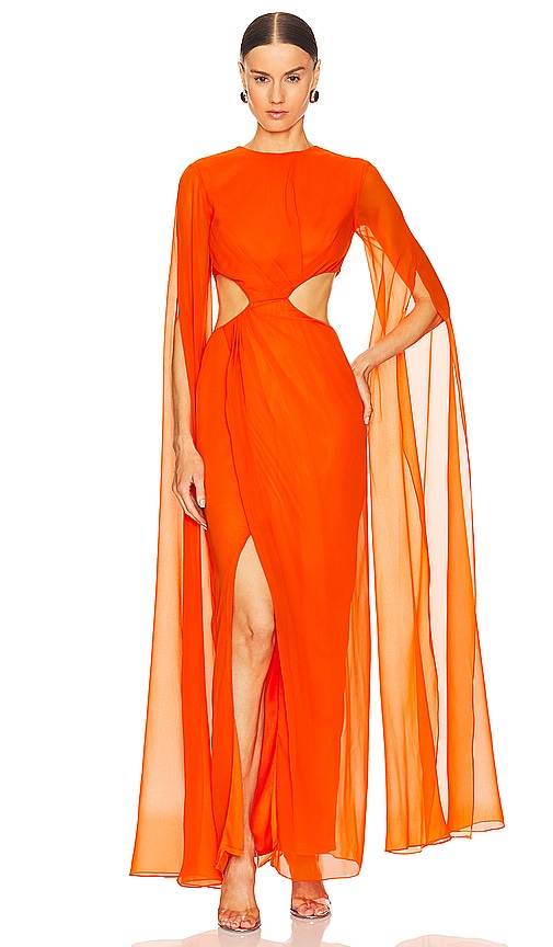 YAURA Reni Dress in Orange | REVOLVE