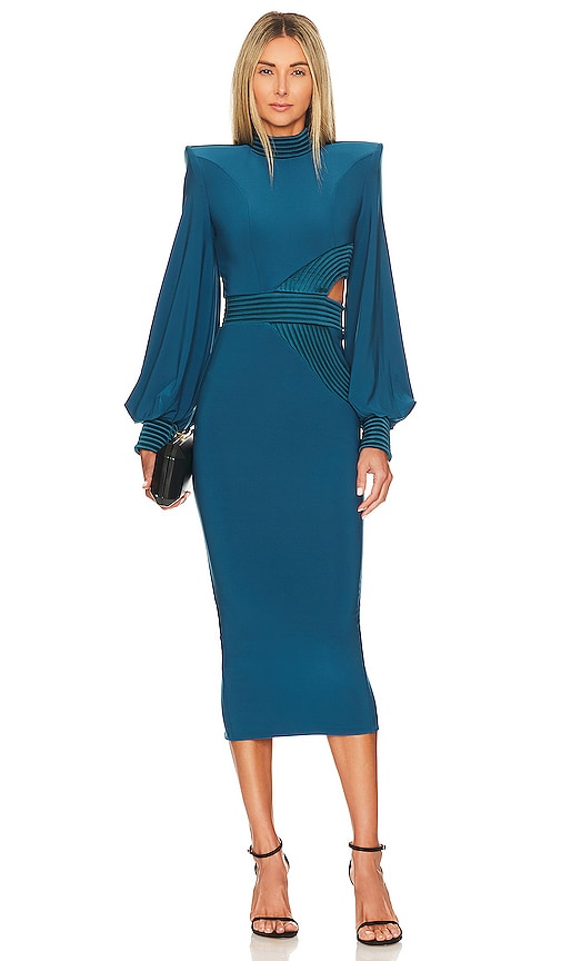Zhivago Cry Midi Dress in Teal | REVOLVE