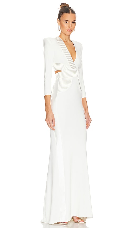 White Long Sleeve Gown | REVOLVE