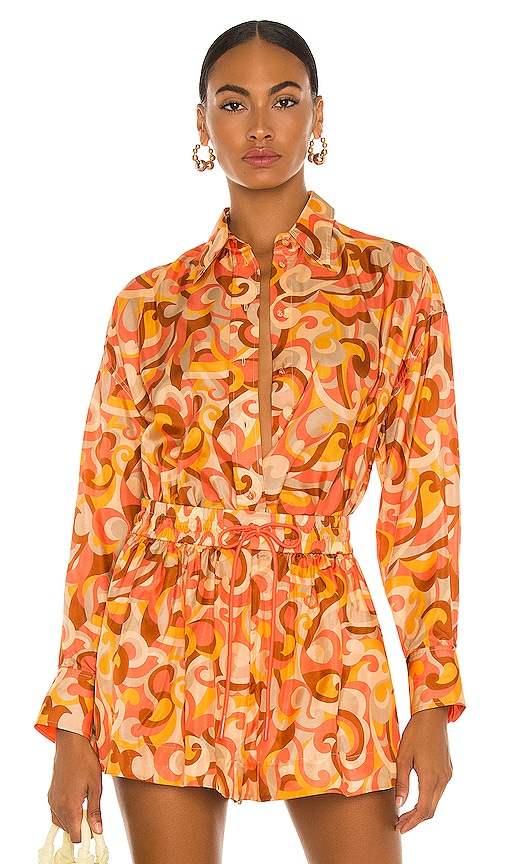 Zimmermann Mae Relaxed Shirt in Swirl | REVOLVE