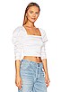 Alice + Olivia Katrice Ruched Top in Off White | REVOLVE