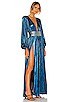 Bronx and Banco Zoe Topaz Gown in Topaz Blue | REVOLVE