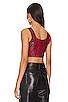 Commando Leather Animal Crop Top in Red Snake | REVOLVE