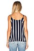 Eight Sixty Knotted Button Front Tank in Navy & White | REVOLVE