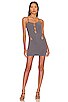 h:ours Rowan Mini Dress in Gray | REVOLVE