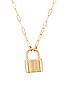 Joy Dravecky Jewelry Monaco Lock Necklace in Gold | REVOLVE