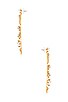 Jennifer Behr Lunetta Earrings in Crystal Antique Gold | REVOLVE