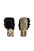jocelyn Metallic Fingerless Fox Fur Mittens in Gold | REVOLVE