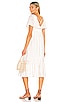 Line & Dot Stephanie Midi Dress in White | REVOLVE