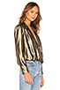 Marled x Olivia Culpo Surplice Blazer Top in Gold | REVOLVE
