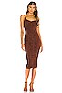 Michael Costello x REVOLVE Freya Midi Dress in Chocolate Brown | REVOLVE