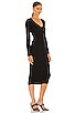 NBD Bekah Deep V Midi Dress in Black | REVOLVE