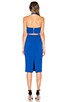 NICHOLAS Bandage Halter Plunge Dress in Monaco Blue | REVOLVE
