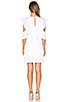 NICHOLAS Fold Frill Dress in White | REVOLVE