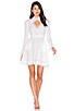 NICHOLAS Lace Insert Keyhole Front Dress in White | REVOLVE