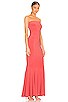 Norma Kamali Strapless Fishtail Gown in Papaya | REVOLVE
