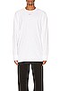 OFF-WHITE Stencil Long Sleeve Tee in White & Red | REVOLVE