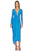 SOLACE London Lorena Midi Dress in Azure | REVOLVE