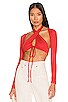 superdown Lucy Wrap Crop Top in Red | REVOLVE