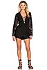 Tularosa x REVOLVE Lace Up Romper in Black Lace | REVOLVE