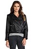 Viparo Eliza Classic Leather Biker Jacket - Black | REVOLVE